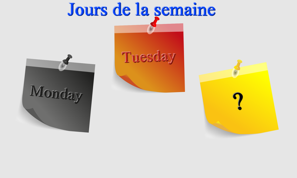 Jours / Days - Illustrated English